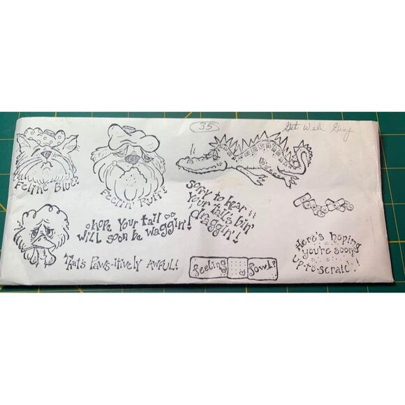 Lindy's Stamp Gang | Other | Get Well Gang Unmounted Rubber Stamp Set ...